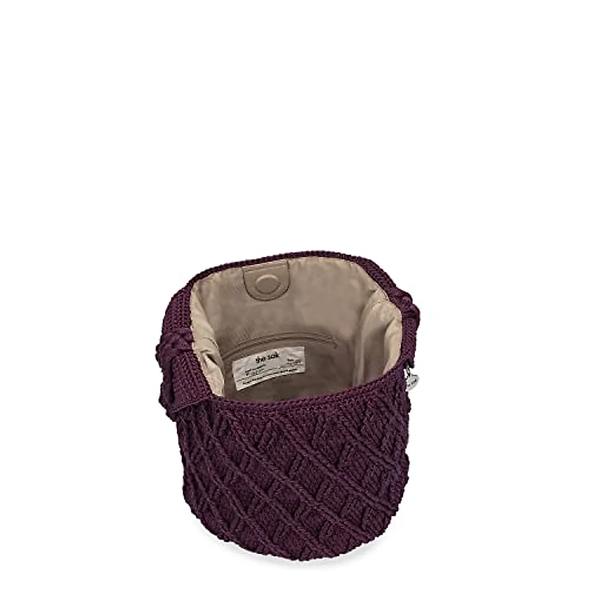 The Sak Back to Bali 120 Hobo in Crochet, Large Shoulder Purse with Single Strap, Cabernet