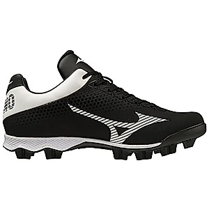 Mizuno Women's Wave Finch Lightrevo Softball Shoe, Black-White, 8