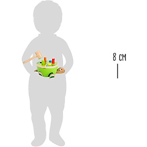 Small Foot Wooden Turtle Hammering Game - Toy Designed for Kids, Ages 18 Month & Up