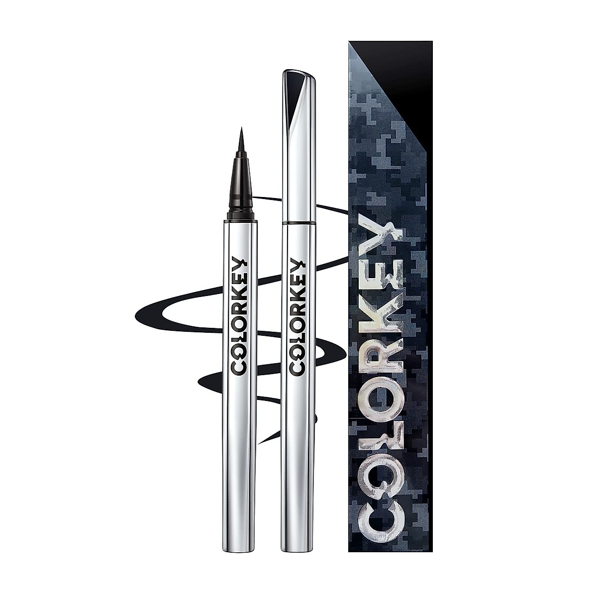 COLORKEY Floating Color 24 Hours Longwear Waterproof Liquid Eyeliner, Sweat Resistant, Waterproof and Smudgeproof Eye Liners Eyeliner Pencil (N01 Black)