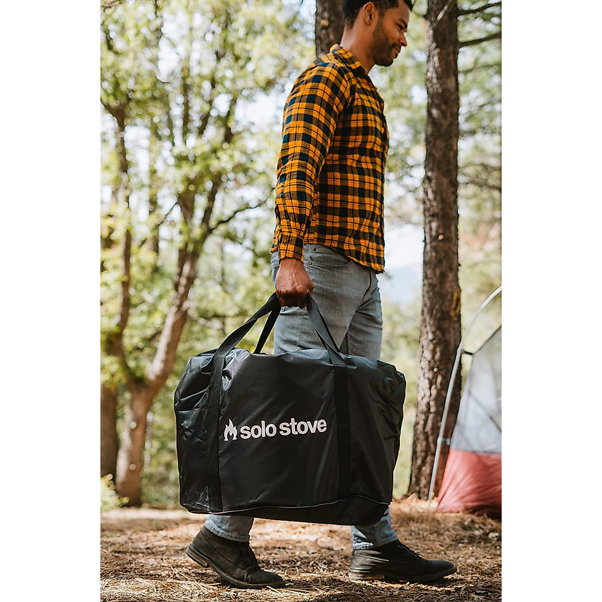 Solo Stove Bonfire 2.0 with Stand, Smokeless Fire Pit | Wood Burning Fireplaces w/Removable Ash Pan, Portable Outdoor Firepit - for Camping, Stainless Steel, H: 16.75 in x Dia: 19.5 in, 21.75 lbs