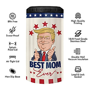 Best Gift For Mother - Gifts For Mom - Mothers Day Gift From Daughter Son - Christmas Gift For Mom - Moms Ideas Birthday Tumbler Best Mom Ever Can Cooler Mug Cup Gifts 12Oz