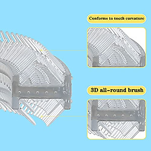 U Shaped Toothbrush for Kids, Whole Mouth Toothbrush 360 Clean Teeth,Food Grade Soft Silicone Brush Head, Teeth Whitening for Kids, Suitable for Age 2 6 Todlder(2 PcS Navy Blue + Orange with Box)