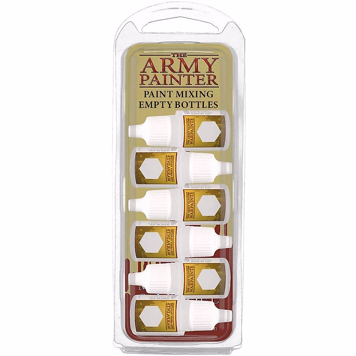 The Army Painter Paint Mixing Empty Dropper Bottles-12 ml, Pack of 6 Bottles with Dropper-Plastic Dropper Bottles for Acrylic Paint-Empty Plastic Bottle with Dropper Top- Small Applicator Paint Bottle