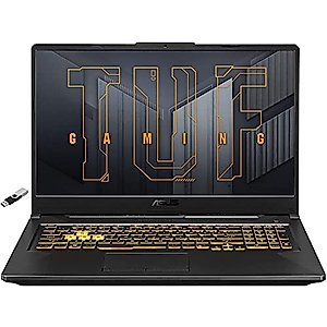 2022 Asus TUF FX706HE Gaming Laptop 17.3” 144Hz FHD Display Intel 6-Core i5-11260H 32GB DDR4 1TB NVMe SSD - NVIDIA GeForce RTX 3050Ti 4GB GDDR6 WiFi 6 - RGB Backlit Keyboard RJ45 Win 10 Pro