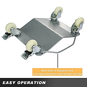HONYTA Car Dollies-4 Pieces Heavy Duty Tire Car Skates Wheel Car Vehicle Dolly with 6000LBS Bearing Capacity for Moving Cars