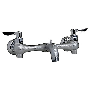 American Standard 8350.235.004 Exposed Yoke Wall-Mount Utility Faucet with Metal Lever Handles, Rough Chrome