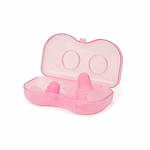 Nurture & Nectar Pink Nipple Shields for Nursing Breastfeeding Newborn Two-Pack with Case 20mm Ultra-Thin Silicone Soft Flexible for Mother Baby Skin Contact