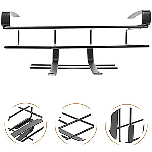 Luxshiny Under Cabinet Cutting Board Rack Stainless Steel Pot Lid Chopping Board Hanging Rack Pan Cover Holder Kitchen Storage Shelf Cabinet Organizer for Kitchen Black