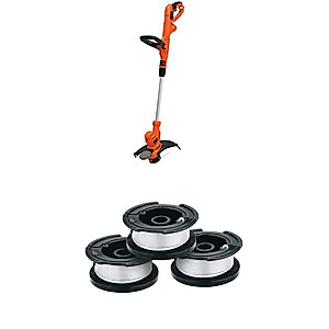 BLACK+DECKER String Trimmer with Trimmer Line, 30-Foot, 0.065-Inch (BESTA510 & AF-100-3ZP)