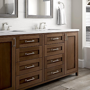 Franklin Brass Parow (1-Pack) Cabinet Handles 5-1/16" Hole to Hole Satin Nickel Kitchen Cabinet Pulls Drawer Handles Cabinet Hardware Dresser Drawer Pulls P41771K-SN-C