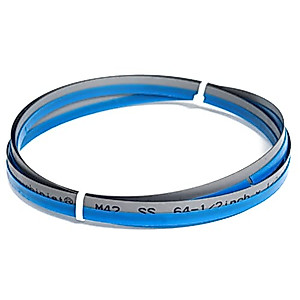 Imachinist S64121214SS 64-1/2" Long, 1/2" Wide, 0.025" Thick Bi-Metal Bandsaw Blades for Cutting Stainless Steel (14TPI)