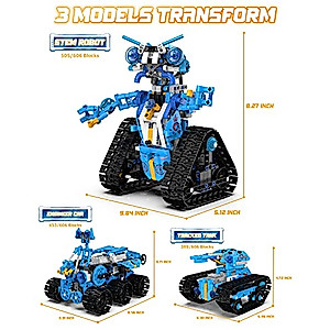 Henoda Robot Toys for 8-12 Year Old Boys Girls, Remote Control Science Programmable Building Block Kit with APP, Birthday Gifts for 8-16 Year Old Boys Girls