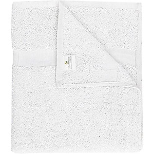 GOLD TEXTILES Bulk Bath Towels White 12 Pack (22x44 Inches) Economy Light Weight Easycare