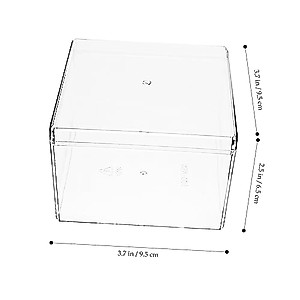 MUSISALY 6pcs Boxes Transparent Mousse Box Clear Cake Containers Pie Container Mini Plastic Containers Shower Favor Box Clear Cupcake Boxes Toy Containers Cake Packing Box Crafts Ps