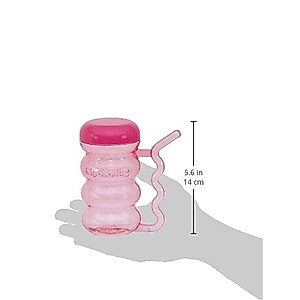 Arrow Sip-A-Mug Translucent Plastic Bottle with Built in Straw Handle, 14oz- Neon Pink, Neon Blue and Neon Green (3 Pack)