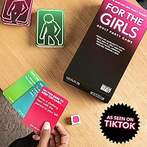 For The Girls Card Game by Relatable, The Viral Girls Night Adult Party Game, Great for Galentines Day Game, Valentine Gifts for Girls, Includes a die, and 400 Cards Across 5 Categories