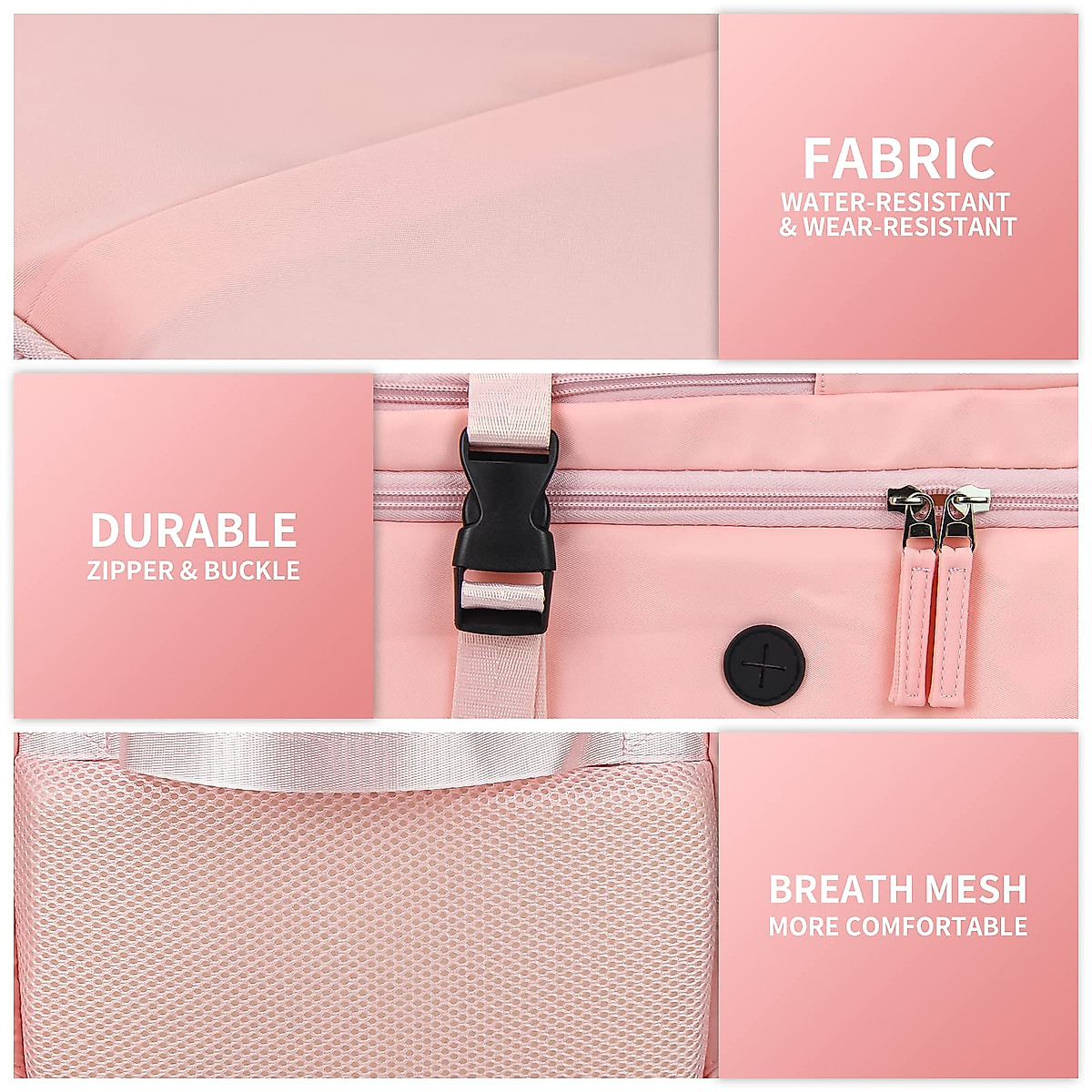 Travel Backpack for Weekend Trip, Travel Backpack for Women with Wet Compartment for skincare and makeup amenities, Large Backpack with Shoe Compartment for Airline Approved