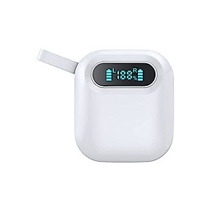 Wireless Dual Ear Bluetooth Headset Motion Waterproof Intelligent Noise Reduction Fingerprint Control Built-in Voice Assistant Portable Sports Waterproof Earphone for Work