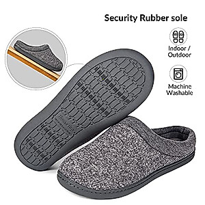 HomeTop Women's Comfort Slip On Memory Foam Slippers French Terry Lining House Slippers w/Durable Sole (Medium / 7-8 B(M) US, Light Gray)