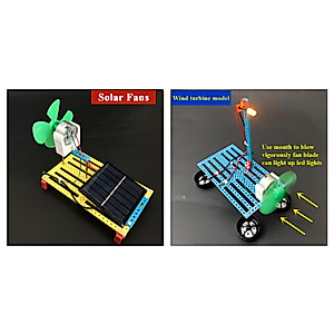 Electric Circuit Motor Kit with Solar Panel, Solar Motor Kit for Kids Physics Science Experiment Learning Kits, DIY Educational STEM Project for Kids & Teens, Girls & Boys