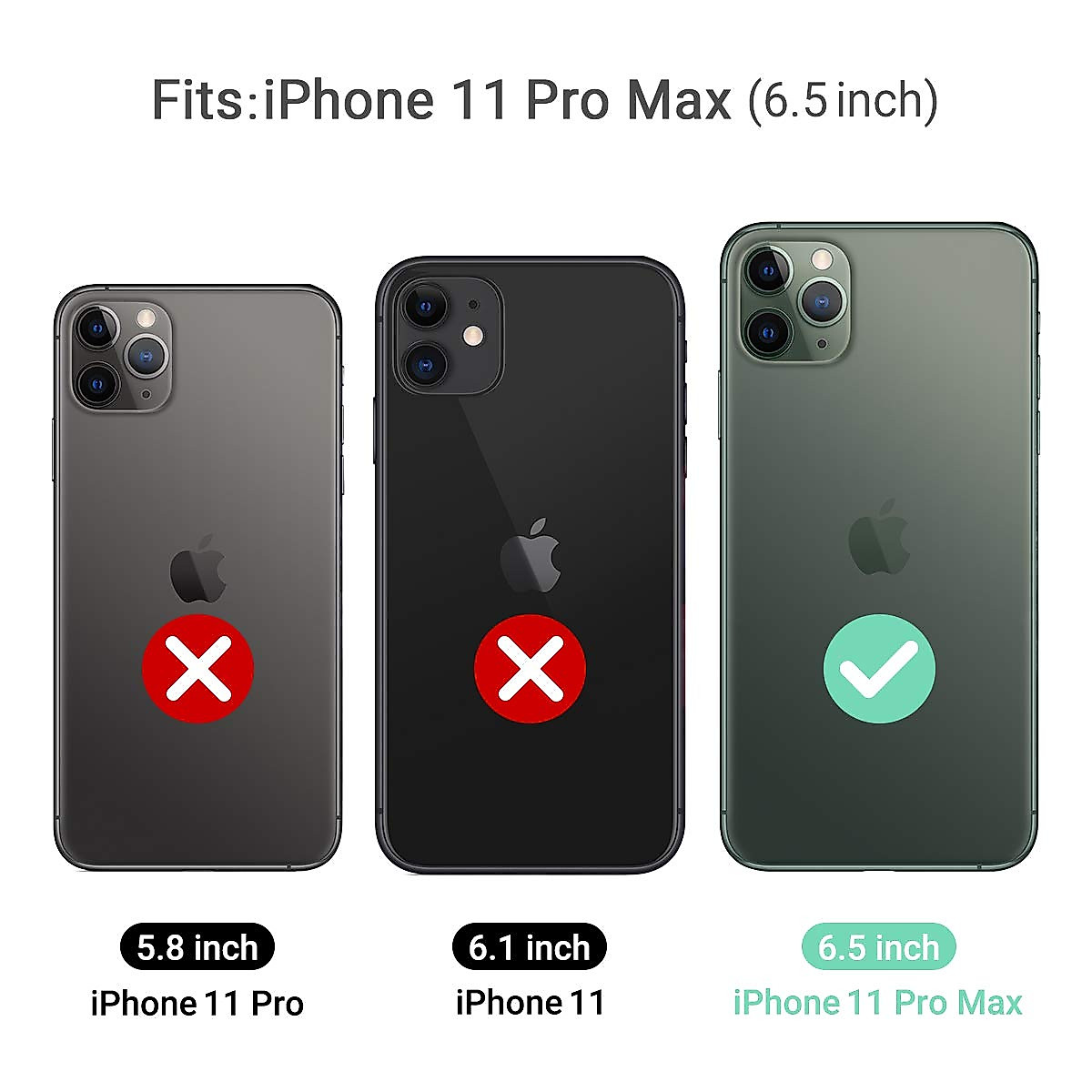 ULAK Compatible with iPhone 11 Pro Max Case, Crystal Clear Heavy Duty Shockproof Rugged Transparent Soft TPU Protective Bling Phone Cover for iPhone Pro Max 6.5 inch (2019), Clear