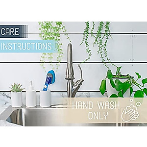 NAT & Jules Chic Rounded White 4.5 inch Matte Ceramic Bathroom Accessories Set of 4