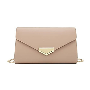 CHARMING TAILOR PU Clutch Purse for Women Evening Bag Chic Clutch Handbag for Special-occasion (Taupe)