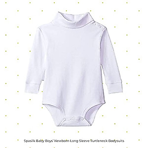 Spasilk Baby 2 Pack Baby Turtleneck T-Neck Long Sleeve Bodysuit