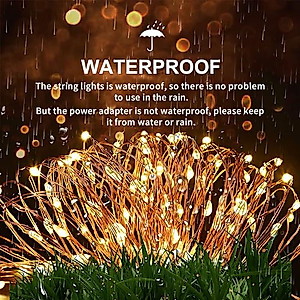 ALBERTU 200LED String Lights,USB Plug-in Waterproof Decorative Fairy Lights, Firefly Lights for Bedroom Home Garden Wedding Party Indoor Outdoor Decorations(Warm White)