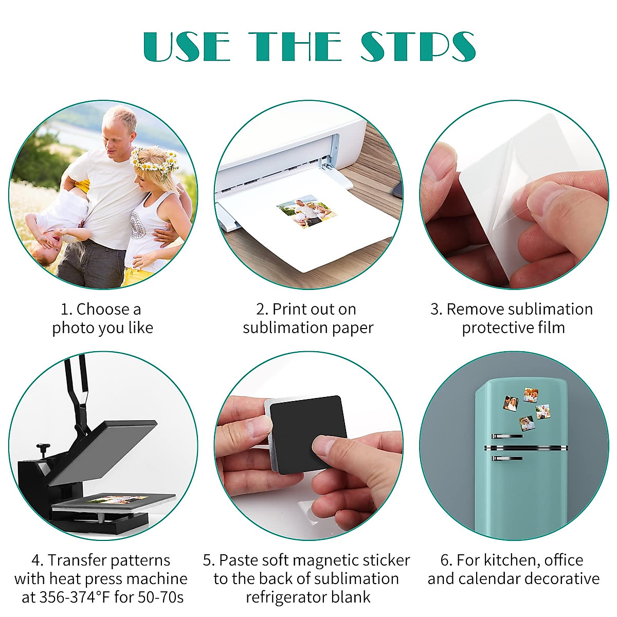 20 Pieces Sublimation Magnet Blanks Fridge Magnets, Square Sublimation Blanks DIY Photo Magnets for Refrigerator, Fridge Decorative Magnets for Whiteboard Office Calendar Kitchen Home Wall Decor etc