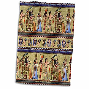 3dRose Lee Hiller Designs General Themes - Egyptian Hieroglyphics - Towels (twl-4937-1)