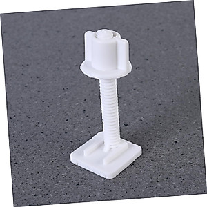 Mikikit 4 Pcs Toilet Hinge Bolt Set Plastic Screws and Nuts for Toilet Seat Installation