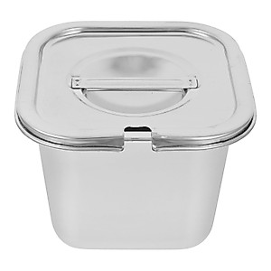 PRETYZOOM Freezer Stainless Steel Container Ice Cream Storage Box Metal Container with Lid Storage Containers Ice Cream Tub Ice Cream Storage Tubs Freezer Container Stainless Steel Storage Containers