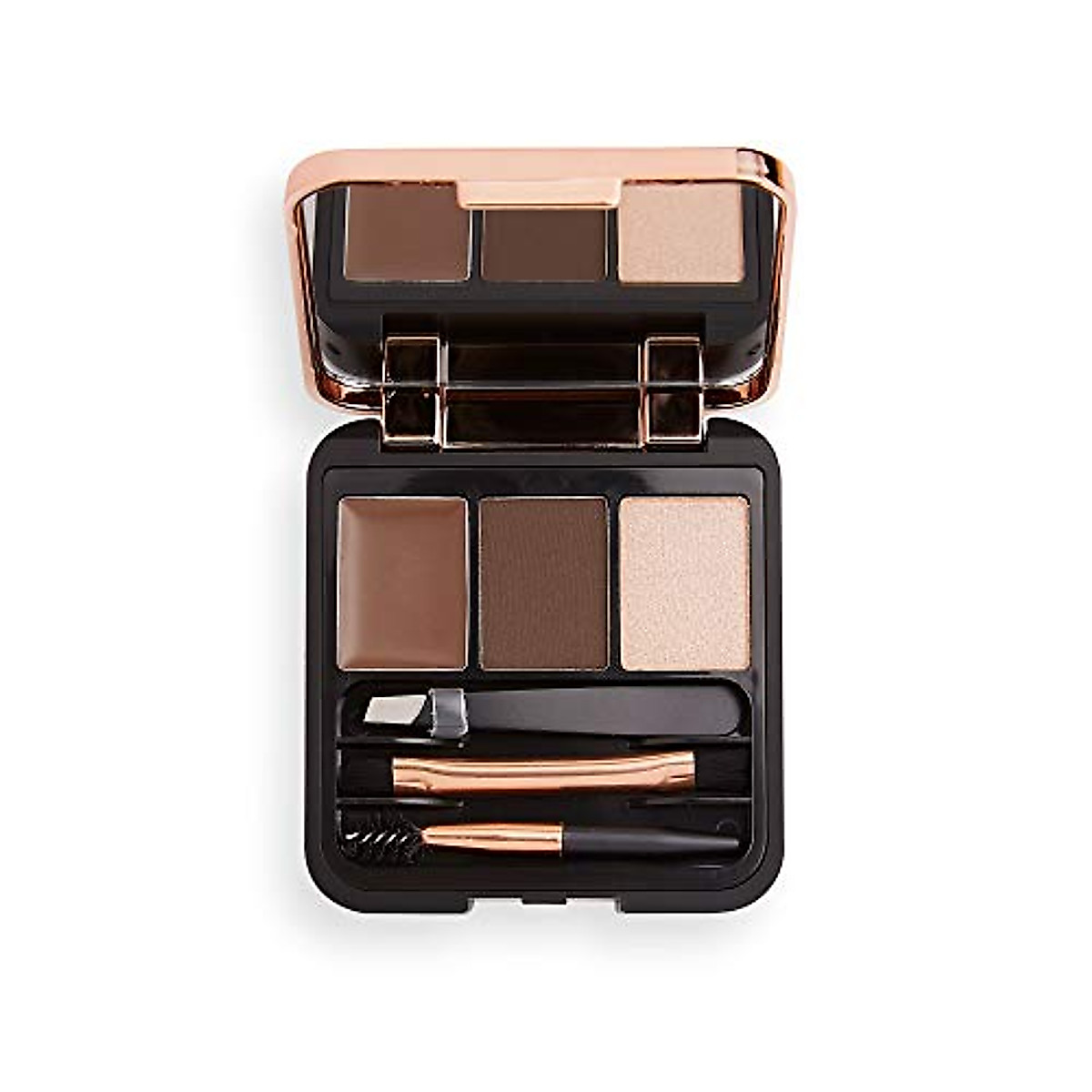 Makeup Revolution Eyebrow Kit, Brow Palette For Sculpting The Perfect Brows, Vegan & Cruelty-Free, Dark, 0.077oz/2.2g