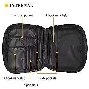 Pzuqiu Fire Basketball Bible Covers for Women Men Boys Girls Bible Carrying Case Church Bible Bag with Handle and Zipper