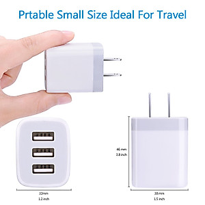 Fast Charging Block, HOOTEK USB Plug Wall Charging Adapters 3.1A Multiple Wall Charger Box Cube Brick for iPhone 15 14 13 12 11 Pro Max XS XR X 8 Plus, Samsung Galaxy S24 A53 S23 S22 S21 S20, LG, Moto