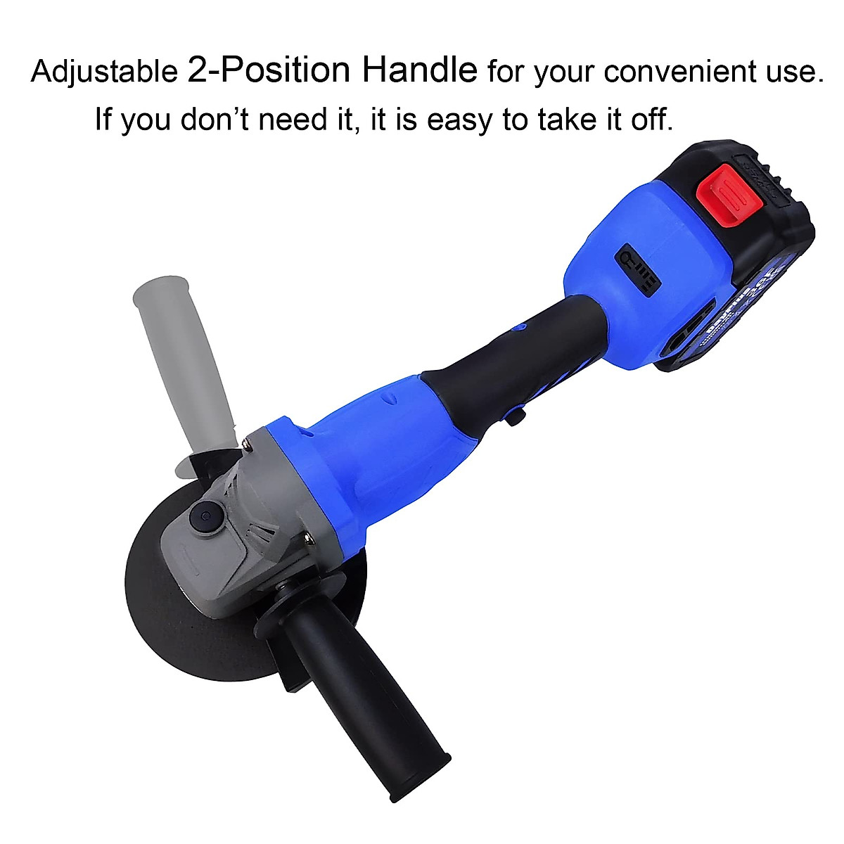 21V Cordless Grinder Kit, 4-1/2" Blade,10000 RPM Brushless Motor Cordless Angle Grinder w/ 2-Position Handle, 3.0Ah Battery Grinder & Quick- Charger, Cutting and Grinding Wheels