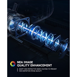 Mini Projector, CLOKOWE 2023 Upgraded Portable Projector with 7000 Lux and Full HD 1080P, Movie Projector Compatible with iOS/Android Phone/Tablet/Laptop/PC/TV Stick/Box/USB Drive/DVD/Game Console