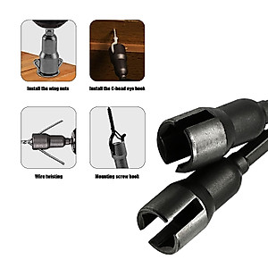 Gunhunt 2-Inch Hexagonal Handle Wrench, Black, Alloy Steel, Carbon Steel