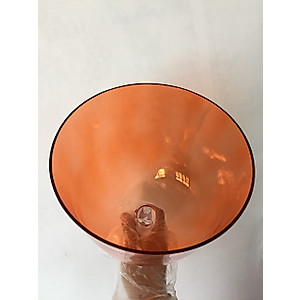 4th Octave 6.25" light orange color Crystal handle Singing Bowl 1Pcs,Perfect Musical Note D Sacral Chakra,Standard 432 or 440HZ for balancing and Yoga