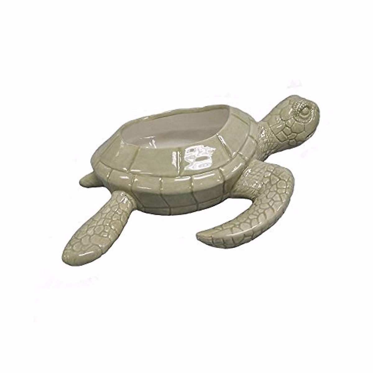 Comfy Hour Ocean Voyage Collection 9" Sea Turtle Succulent Planter Flower Bud Pot Decorative Small Plant Vase, Palegreen, Dolomite