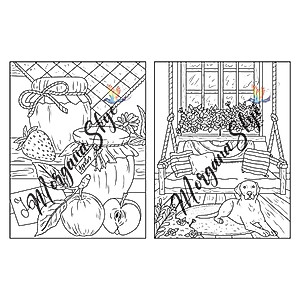 Farmhouse Coloring Book: Easy Countryside Designs with Cute Farm Animals, Beautiful Flowers and Relaxing Landscapes for Stress Relief and Relaxation