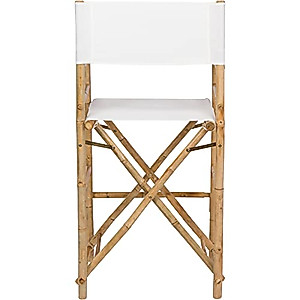 Zero Emission World Bamboo High Director Chair, White