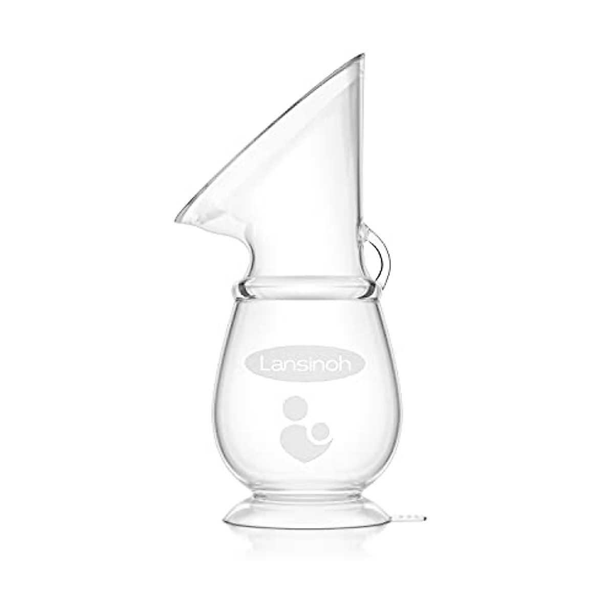 Lansinoh Breastmilk Collector Breastpump for Excess Breast Milk from Breastfeeding Mums BPA BPS Free 100% Silicone with Lid & Neck Strap, Transparent