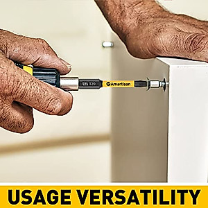 Torx Bit Set, Amartisan 24-Piece Security and Tamper Resistant Star Bits Set S2 Steel, 1" and 2.3" Long T5 - T40