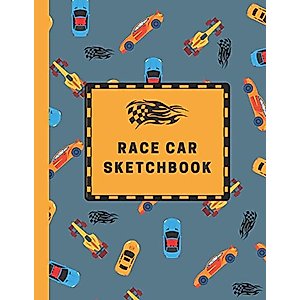 Race Car Sketchbook: Large Sketchbook with Bonus Coloring Pages 8.5" x 11", Drawing, Doodling and Coloring (Kids Drawing Books)