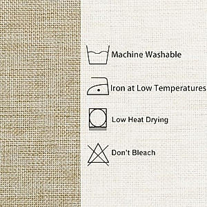 Hiasan Faux Linen Rectangle Tablecloth - Wrinkle and Stain Resistant Washable Table Cloth for Kitchen Dining Room Holiday Table Cover for Party Dinner, Beige, 54 x 108 Inch