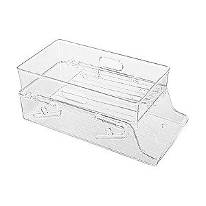 Bothyi Automatic Can Holder, Drinks Beer Cans Storage, Foldable Auto Rolling Drink Organizer, Clear Fridge Storage Organiser for Cabinet, Cupboard