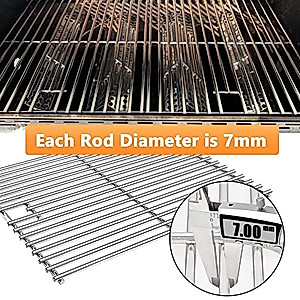 Hisencn 304 Stainless Steel Grill Parts Kit for Home Depot Nexgrill 720-0830H Gas Grill, Grill Burner, Heat Plate, Cooking Grids Replacement Parts